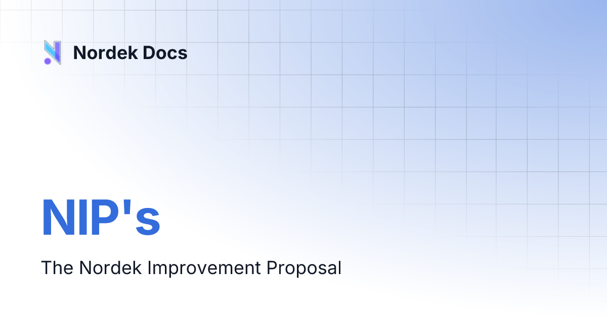 NIP's | Nordek Docs